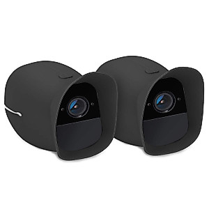 kwmobile 2X Skin Compatible with Arlo Pro/Pro 2 Smart - Silicone Security Camera Case Outdoor CCTV Cover - Black