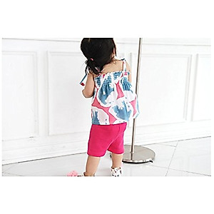 Agibaby Boys & Girls Infant & Toddler Soft/Thin Cotton Knee Length Legging/Bike Shorts (XS(6-12months), Hot Pink)