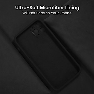 FireNova Designed for iPhone 14 Pro Max Case, Silicone Upgraded [Camera Protection] Case with [2 Screen Protectors], Soft Anti-Scratch Microfiber Lining Inside, 6.7 inch, Black