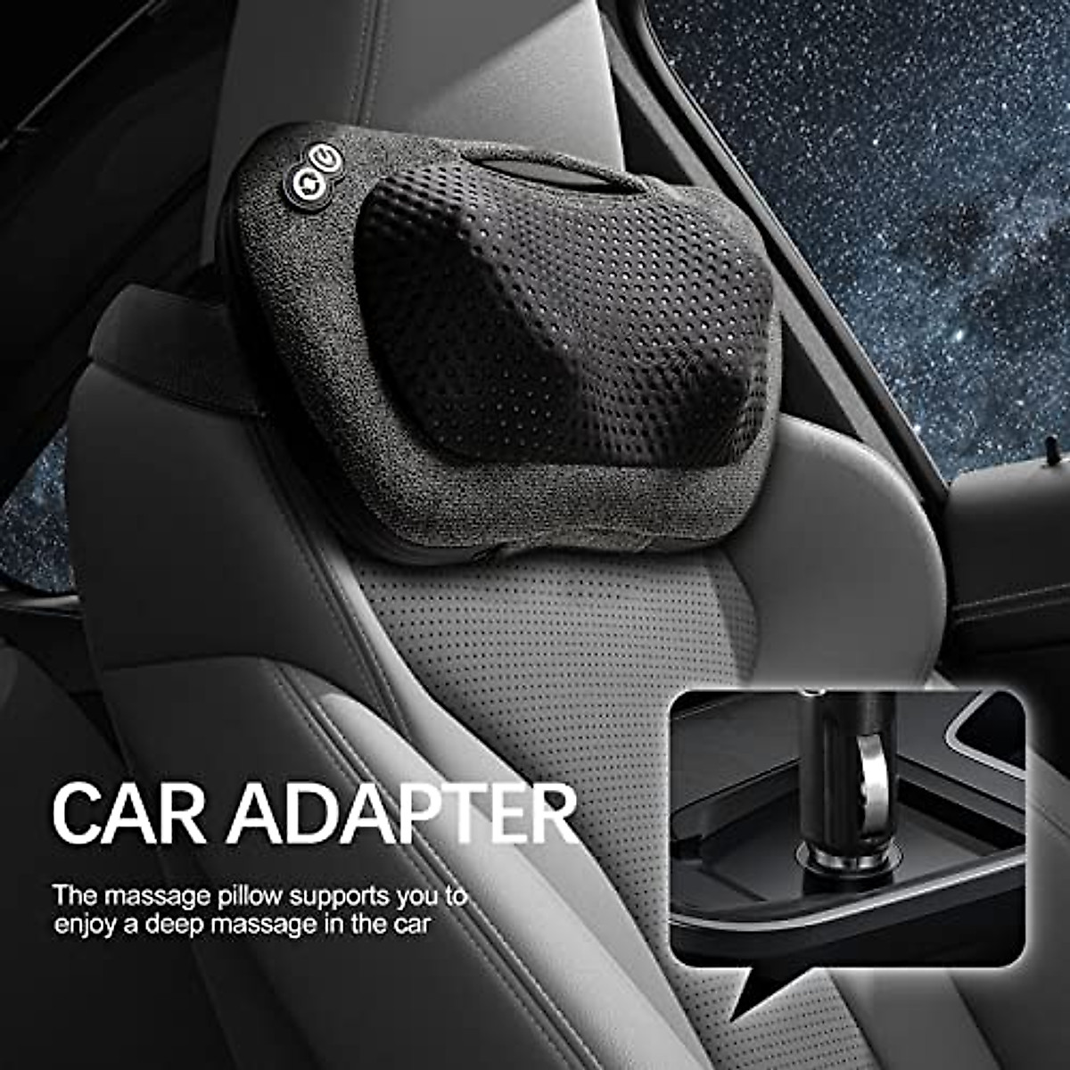 VIKTOR JURGEN Back Massager, Neck Massager with Heat, Massage Pillow Gifts for Men & Women, Electric Shiatsu Back Massager, Deep Kneading Shoulder Massager for Full Body Muscle,Massage at Home, Car