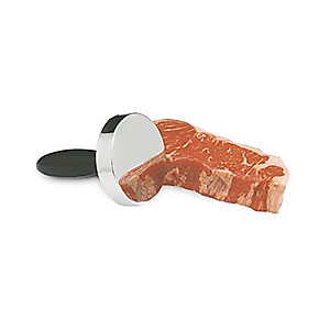 Norpro Grip-EZ Stainless Steel Meat Pounder, Black/Silver