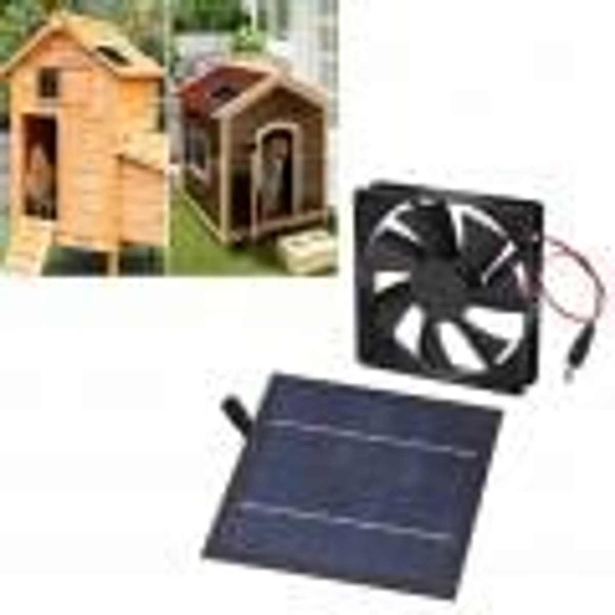 Exhaust Fan, Solar Panel Fan Kit 20W Portable Waterproof IP65 20 Conversion Rate Mini Exhaust Fan for Pet House Greenhouse