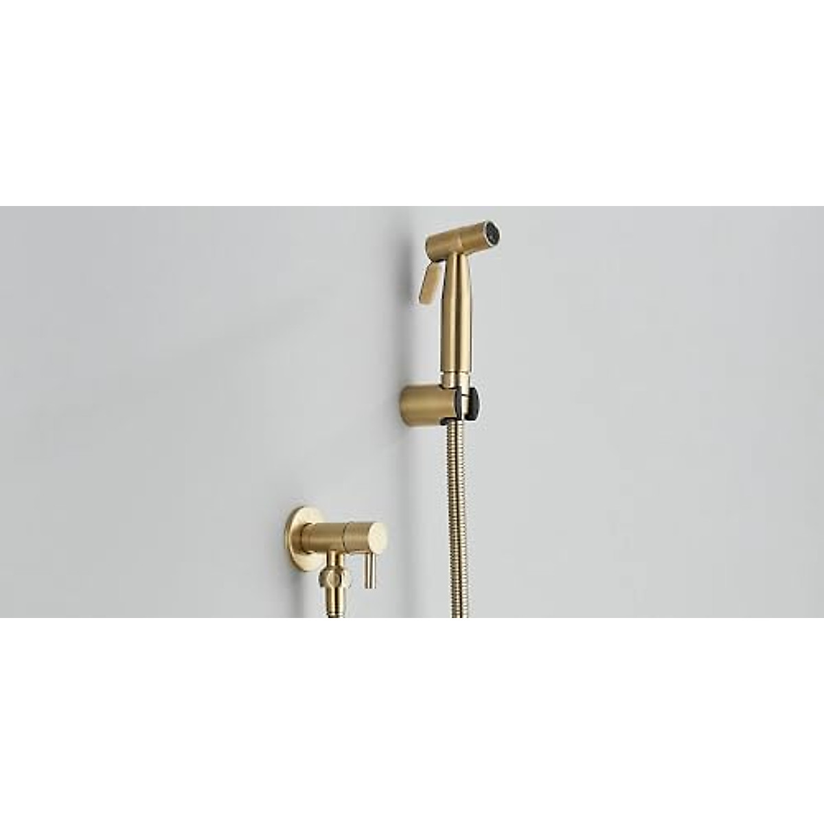 GMWARDDF Shower Sets for Bathroom Matte Black Bidet Single Cold Water Bidet Faucet Stainless Steel Bidet Water Crane for Toilet Brushed Gold