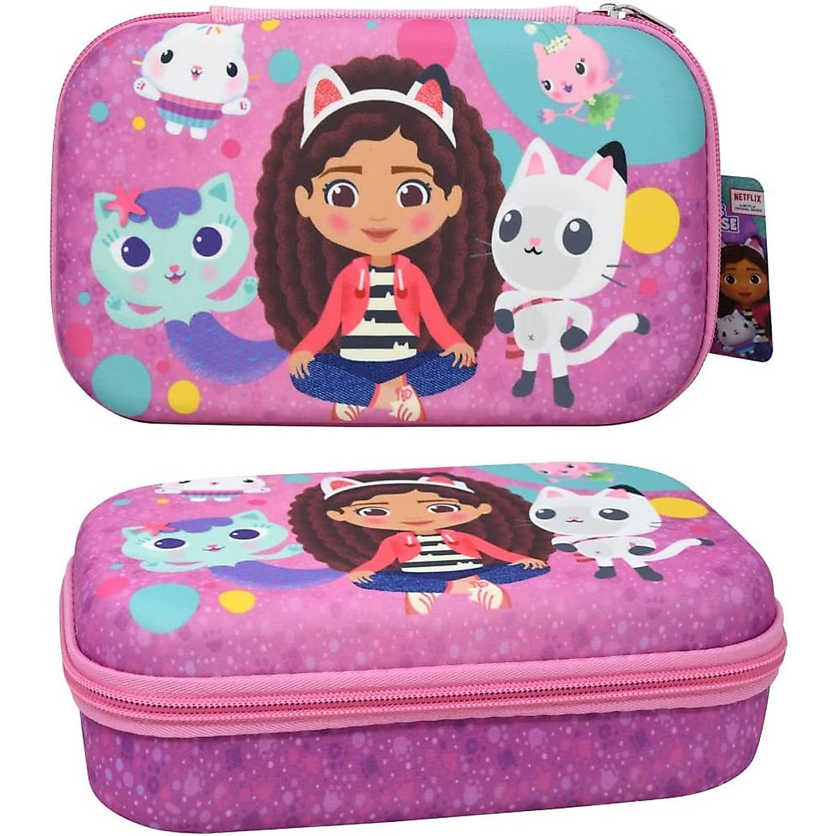 DreamWorks Gabby’s Dollhouse Stationary Pencil Case Set - Premium Material and Machine Washable - Adorable Hard-Shell Pencil Case - Lightweight and Durable- Pencil Case for Boys and Girls