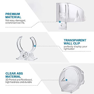 Lenink 2 Pack Clear Lightsaber Wall Mount, Lightsaber Holder Rack Compatible with Galaxy’s Edge Lightsabers, Darth Revan Lightsaber, Darth Vader Sabers and Most Lightsaber