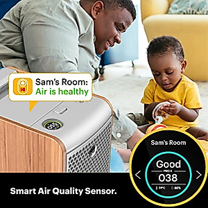 KODAK Infinio AP550 Smart Air Purifier with Reusable Washable Filter. Large Home Dual Fan with Industrial Quality. Automatic Particle Sensor, iOS and Android App to Monitor Air Quality.