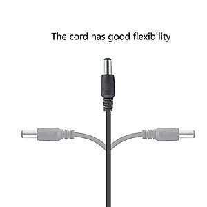 GINTOOYUN DC Y Splitter Cable 1 Female to 2 Male,5.5mm x 2.1mm DC Power Extension Adapter Cable,for CCTV Surveillance Cameras,Surveillance Routers,DVR,and More（2PCS