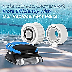 4 Pack Guide Wheels and 2 Pack Pulley Gears Replacement Parts Compatible with Maytronics Dolphin Nautilus, Nautilus CC Plus, M200, M400, M500, Premier Pool Cleaner, Part Number 3884997-R6