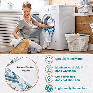 ONGNOU Custom Blanket Personalized Throw Blanket with Monogram Name Text Perfect Customized Baby Blanket for Newborn Baby, Toddler, Kids, Friends or Family on Thanksgiving Easter and Birthday Gift