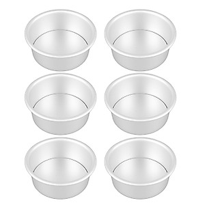 HaseM Round Cake Pan, Widely Used Nonstick Cake Pan 4 Inch Aluminum Alloy for Birthday