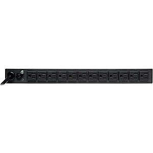 PDU1215 TRIPP LITE 12-outlets 15ft-cord 15a horizontal rackmount pdu strip 1u-0u