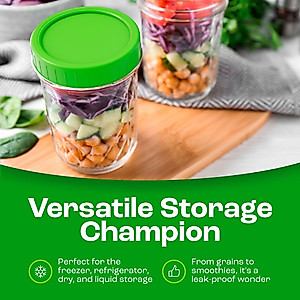 HELPFUL HOME Mason Jar Lids, Canning Lids - Leakproof, Easy to Use, Versatile Usage, Bright & Colorful, Dishwasher Safe, Fits BALL, KERR & More, Pack of 12 (6 Wide Mouth & 6 Regular Mouth)