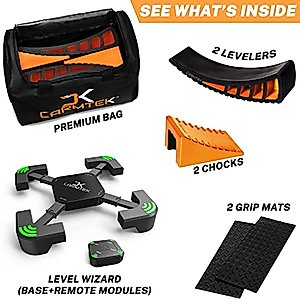 CARMTEK Camper Levelers Premium Set with Level Wizard - Wireless RV Leveling System