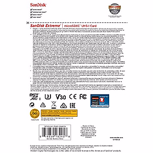 SanDisk 256GB Extreme for Mobile Gaming microSD UHS-I Card - C10, U3, V30, 4K, A2, Micro SD - SDSQXA1-256G-GN6GN