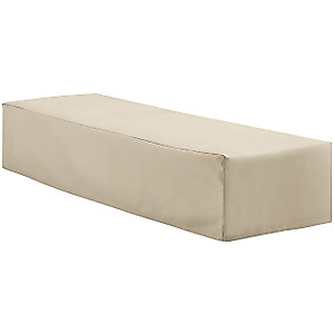 Crosley Furniture CO7506-TA Heavy-Gauge Reinforced Vinyl Outdoor Chaise Lounge Cover, Tan