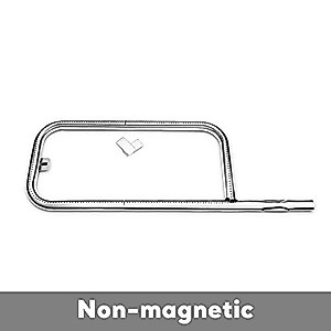 Uniflasy 7645 Cooking Grates and 41862 20.5 Inches Grill Burner for Weber Q200, Q220, Q2000 Q2200, Grill Replacement Parts Kit for Weber Q200