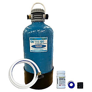 On The Go OTG4-VM-DBLSOFT Portable Compact Double Standard 16,000 Grain Water Softener with Drinking Water Safe Brass Fittings (NOT made in China, assembled by U.S. Workers in Indiana