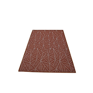 Furnish my Place Modern Indoor/Outdoor Commercial Rust Rug, Modern Area Rug, Baby Nursery Mat, Commercial Rug for Living Room, Playroom, Made in USA - 9' Hexagon