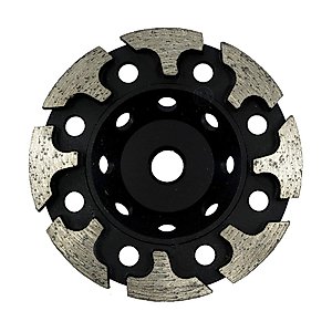 Benchmark Abrasives 4” Threaded T-Type Diamond Grinding Cup Wheel for Angle Grinder with 5/8"-11 Arbor Hole Use on Concrete, Granite, Marble, Masonry, Natural Stone (4”)