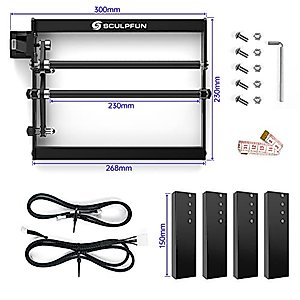 SCULPFUN Laser Rotary Roller, Laser Engraver Y-axis Rotary Roller Engraving Module 360° Rotating for Engraving Different Size Cylindrical Objects Cans, Compatible with Most Engraving Machines