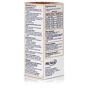 Motrin Children's Oral Suspension Dye-Free, Ibuprofen, Fever Reducer, Berry, 4 Fl.Oz