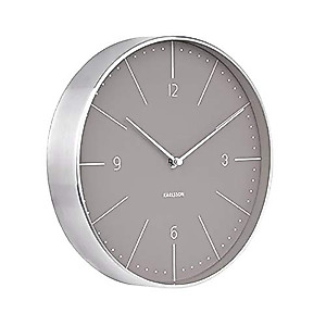 Karlsson, Wall Clock, Steel, Grry, One Size