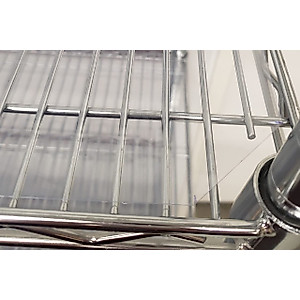 The Global Display Solution Wire Rack Shelf Liners | Durable PVC | Pre-Cut Notched Corners | 4 Pack | 48" L x 14" W