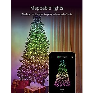 Twinkly App-Controlled 157ft Smart String LED Lights with 600 RGB LEDs - WiFi & Bluetooth Connectivity, Sync with Music, Indoor/Outdoor Use (IP44), Compatible with Google Assistant & Amazon Alexa
