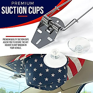 OTASU Cowboy Hat Holder - Hat Rack Clip for Western Hats - For Cars, Trucks and Vans - Complete with Suction Cups, CH001