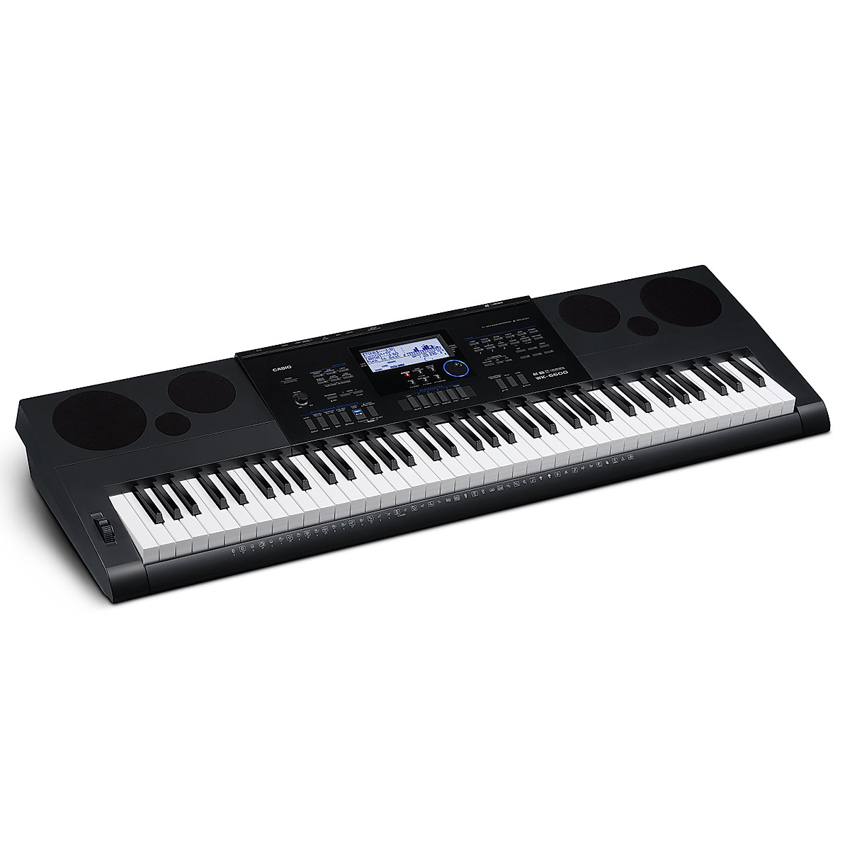 Casio WK-6600 76-Key Workstation Keyboard Bundle with Adjustable Stand, Bench, Sustain Pedal, Power Supply, Instructional DVD, and Austin Bazaar Polishing Cloth