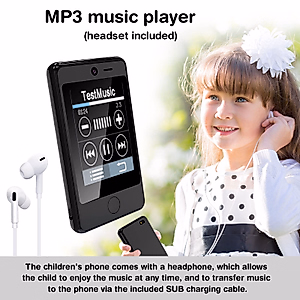 PTHTECHUS® Kids Phone Toy for Boys Girls, 3.8 "Touch Screen Toddler Smartphone with Fun Cameras 16 Games MP3 Music Player Audio Recorder Pedometer Torch Alarm Clock Children Phone for Ages 4-14