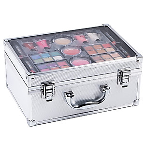 Hot Sugar Makeup Set for Teen Girls Ages 10-12, All in One Beginner Makeup Kit for Women, Cosmetics Gift Set for Birthday Christmas (Clear02)