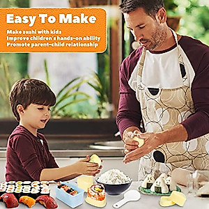 Ajerg 5 Pcs Rice Sushi Ball Maker Mold Press (non Stick) with Luncheon Meat Slicer Kit, for Kitchen Mold Sushi Maker and Butter Cheese Slicer Wire