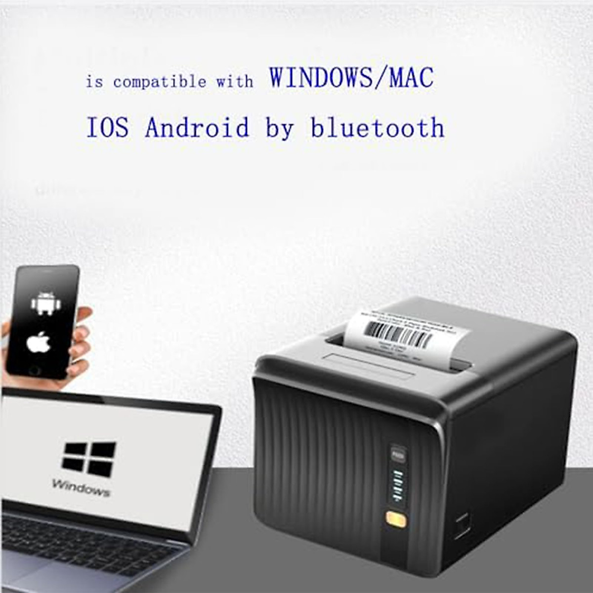 GZGYNADAST 80MM pos Kitchen Printer,Auto Cutter Thermal Receipt Printer Ticket Bill Invoice resturant Printer for Small Business Support Cash Drawer Hung on The Wall (USB+LAN/Ethernet Port)