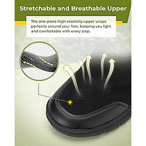 FitVille Plantar Fasciitis Shoes for Men Wide Orthopedic Shoes for Foot Pain Relief - BriskWalk (15 Wide, Black)