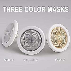 E27 Fan Light, Ceiling Fan with Lights, Enclosed Low Profile Fan Lights LED Dimmable with Light Kit Lamp, Modern Indoor Flush Mount Ceiling Fan for Living Room Bedroom, E27 Socket Easy to Install #B