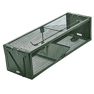 Humane Animal Live Cage Rat Cage Trap with 2 Doors for Mice Hamsters Chipmunks Rodents Gopher Control 15.2"x4.9"x4.2".