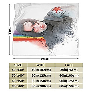 Sebastian Stan Ultra Soft Micro Fleece Blanket All Season Fuzzy Warm Throw Blanket for Sofa Chair Couch Bed