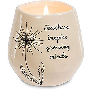 Pavilion Gift Company Teachers Inspire Growing Minds Ceramic Soy Candle