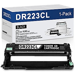 MOLIMER DR-223CL Black Drum Unit 1 Pack DR223CL DR-223CL Compatible Replacement for Brother DR223CL Drum MFC-L3770CDW MFC-L3710CW MFC-L3750CDW MFC-L3730CDW HL-3210CW HL-3230CDW Printer