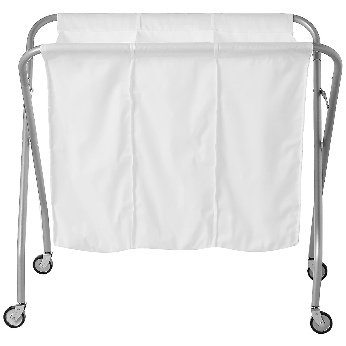 Whitmor 3 Section Laundry Sorter - Collapsible with Heavy Duty Wheels