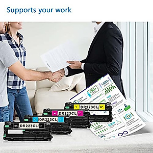 [1BK+1C+1M+1Y] DR223CL Compatible DR223CL DR-223CL Drum Unit Replacement for Brother MFC-L3770CDW L3710CW L3750CDW L3730CDW HL-3210CW 3230CDW 3270CDW 3230CDN 3290CDW DCP-L3510CDW L3550CDW Printers