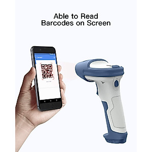 Inateck Bluetooth Barcode Scanner with Charging Base, 2D Wireless, Bundle Product, BCST-73 and BS04001