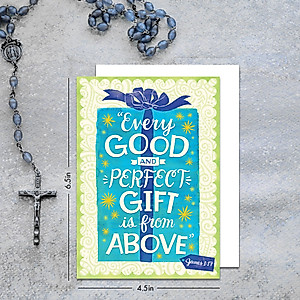 Faithfully Yours Designer Greetings Typographic Birthday Boxed Card Assortment, Gift From Above with Biblical Scripture Verses (Box of 24 Greeting Cards with Envelopes)