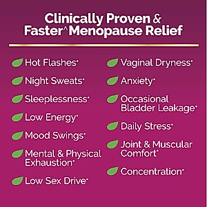 Estroven Complete Multi-Symptom Menopause Supplement for Women, 28 Ct., Clinically Proven Ingredient Provide Menopause Relief & Night Sweats & Hot Flash Relief, Drug-Free & Non-GMO