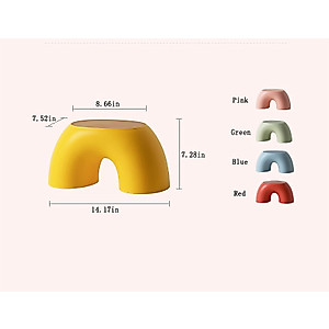 LAN ZHANG GUI Kid Stool Children's Stool Rainbow Stool Foot Stool is Suitable for Living Room bedrooms, Study, Kitchen and Bathroom, etc. (Green)