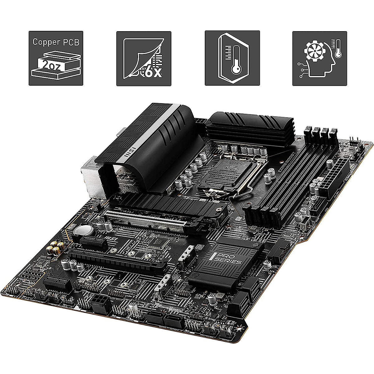 MSI Z590-A PRO ProSeries Computer Gaming Motherboard (ATX, 11th/10th Gen Intel Core, LGA 1200 Socket, DDR4, PCIe 4, M.2 Slots, USB 3.2 Gen 2, 2.5G LAN, DP/HDMI) Intel PC Motherboards (Renewed)