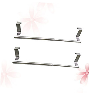 BUGUUYO 2pcs Towel Holder Towel Rack for Kitchen Hand Towel Stand Towel Rack for Bedroom Towel Rack for Closet Bath Towel Rod Kitchen Towel Hanger Stainless Steel Rack Bathroom Accessories