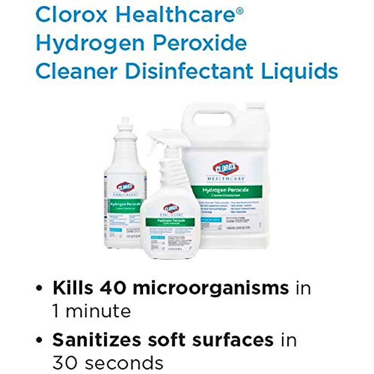 CloroxPro Healthcare Hydrogen Peroxide Cleaner Disinfectant Spray, Healthcare Cleaning and Industrial Cleaning, Clorox Disinfecting Spray, 32 Ounces - 30828