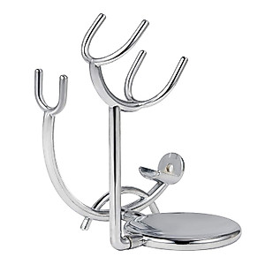 Shaving Razor and Brush Stand, Stainless Steel Shaving Razor Holder, Compatible with Long and Short Handle Safety Razor, Straight Razor and Barber Razor